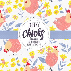 Cheeky Chicks Clipart Set Chicken Clip Art, Digital File, Animal ...