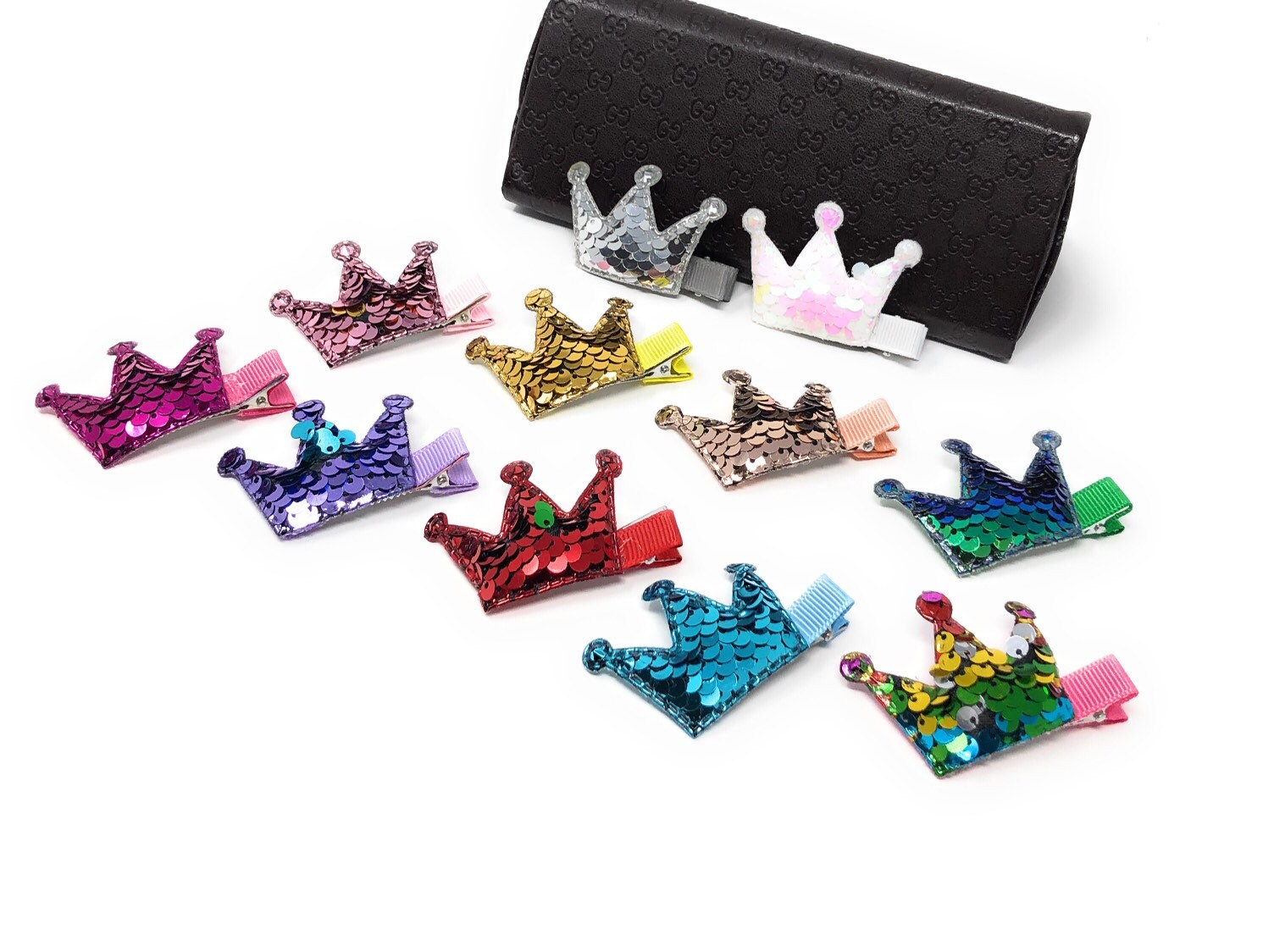 Princess Crown Sequins Hair Clips Princess Hair Clips for | Etsy