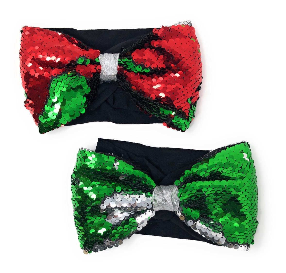 Flip Sequins Bow Headband Head Wrap for Girls Stretchy - Etsy