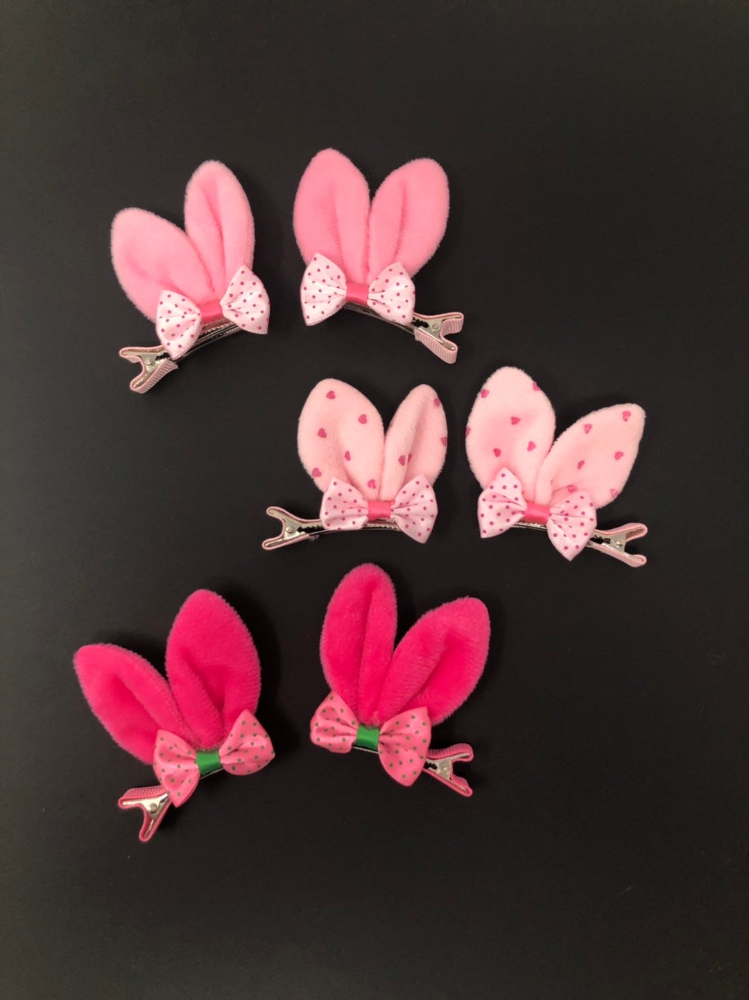 Rabbit Ear Hair Clips, Bow Clips for Girls , Birthday Gifts, Bunny Ears ...