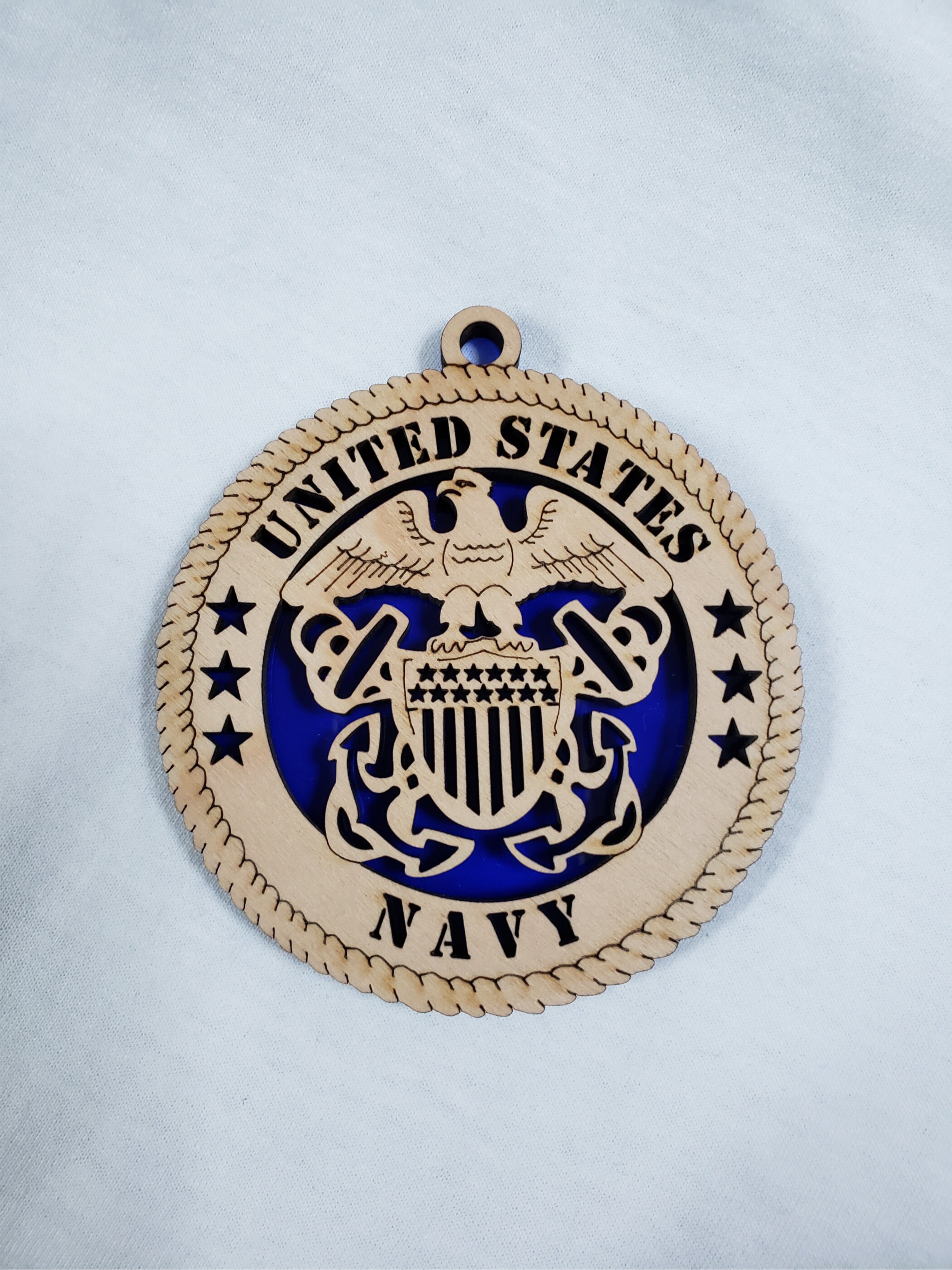 Military US Navy Laser Cut Wooden Emblem Retirement Gift | Etsy Singapore