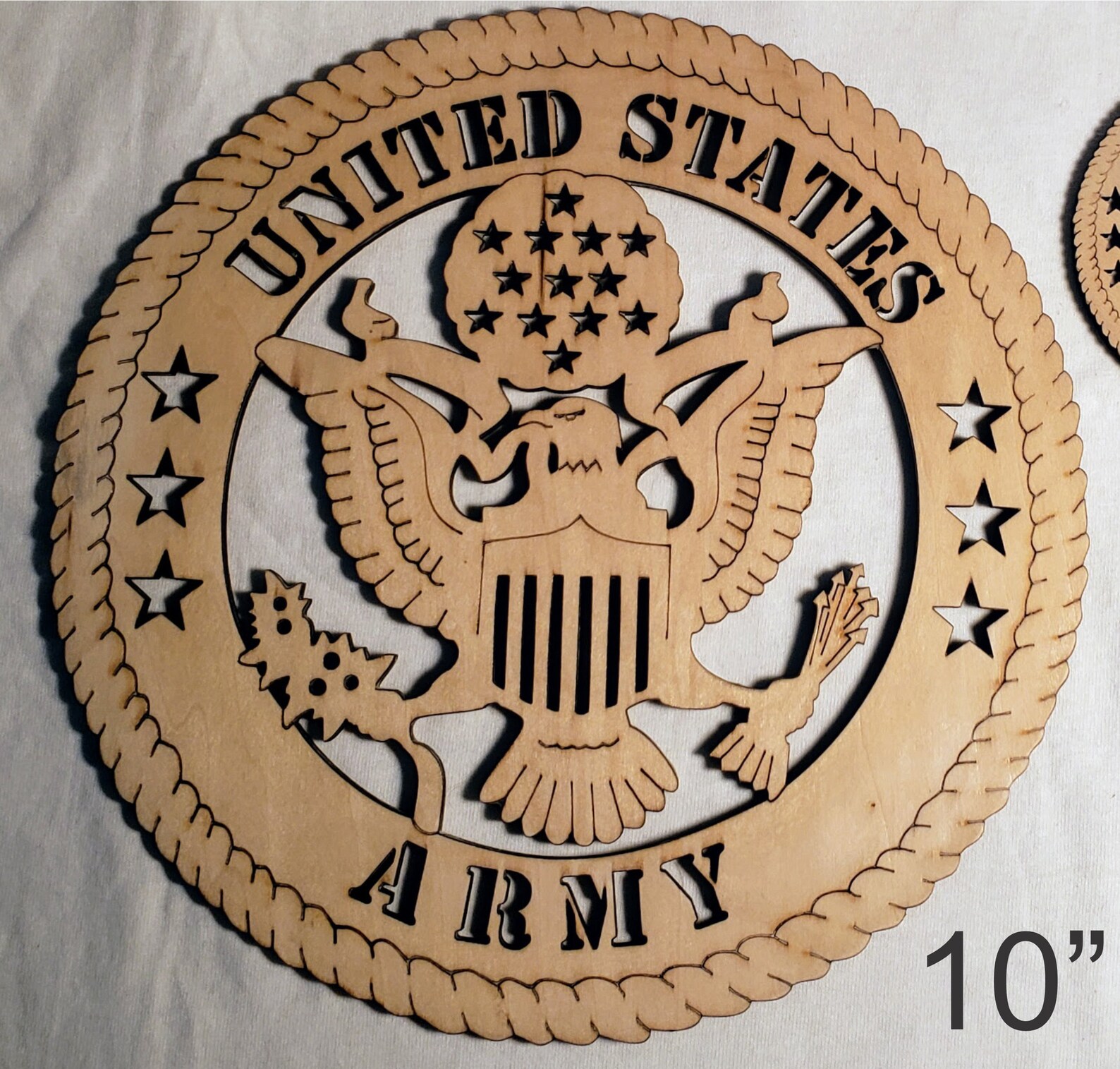 Military US Army Laser Cut Wooden Emblem Retirement Gift | Etsy