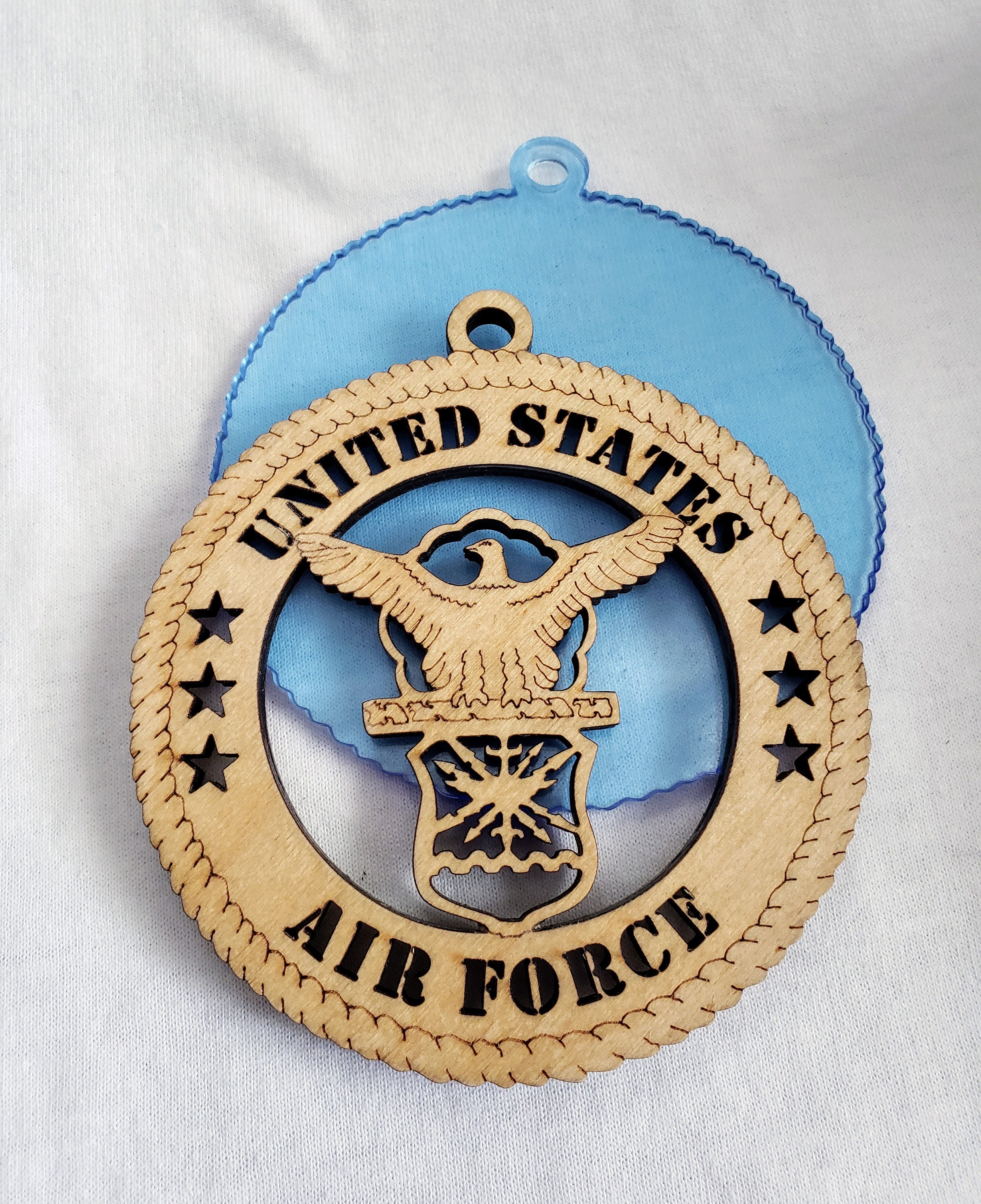 Military US Air Force Eagle Laser Cut Wooden Emblem | Etsy