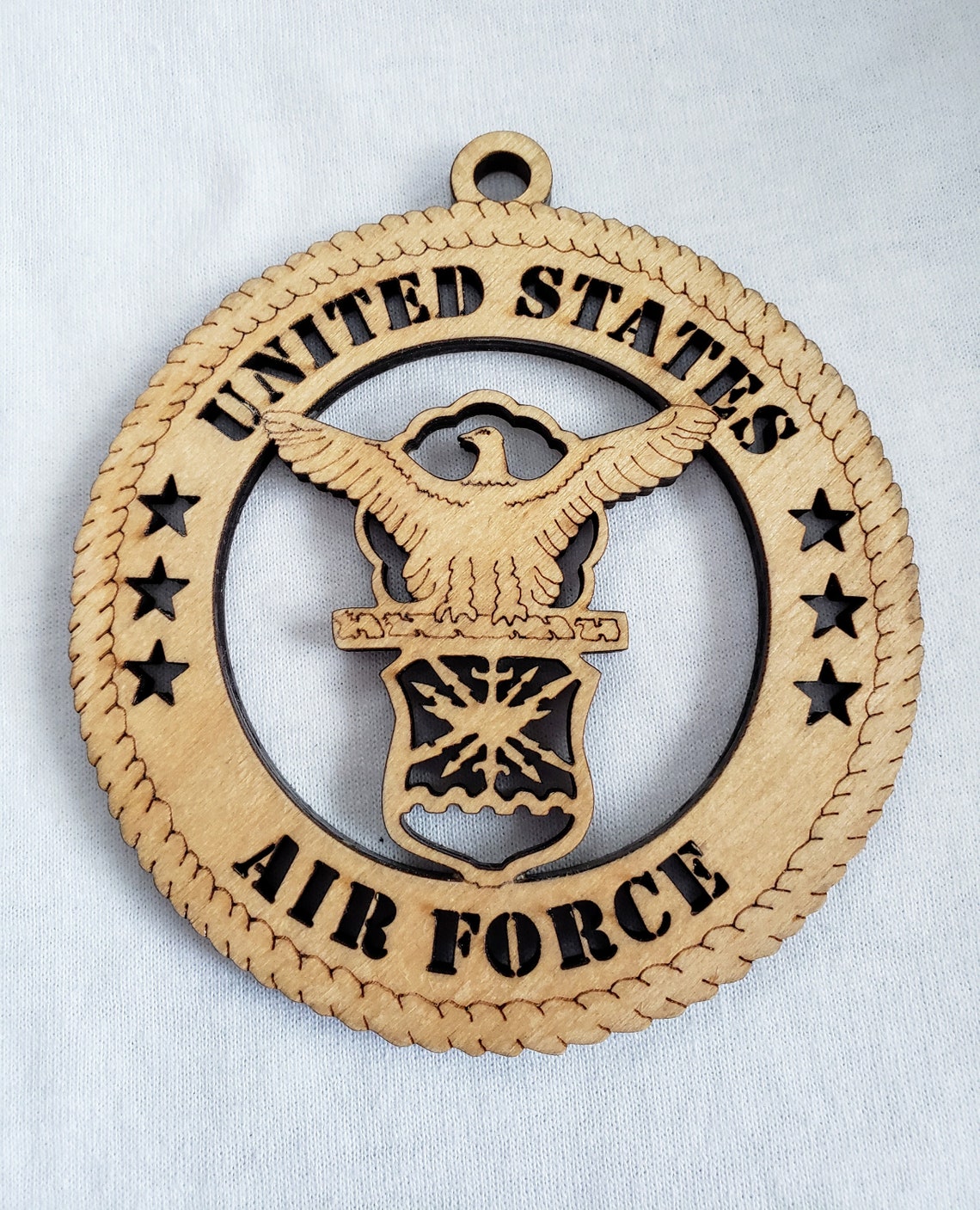 Military US Air Force Eagle Laser Cut Wooden Emblem | Etsy