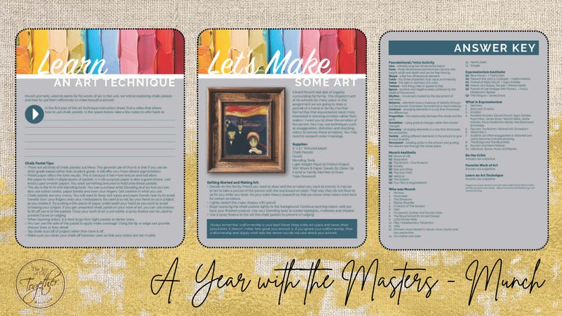 A Year With the Masters - Full Curriculum (middle and High School Art ...