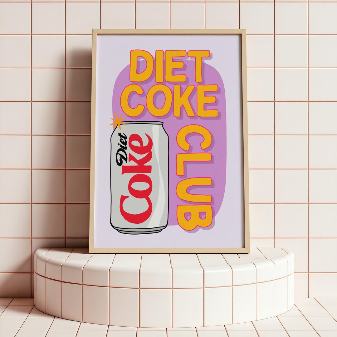 Diet Coke Club Art Print: Retro Soda Lover Decor - Etsy