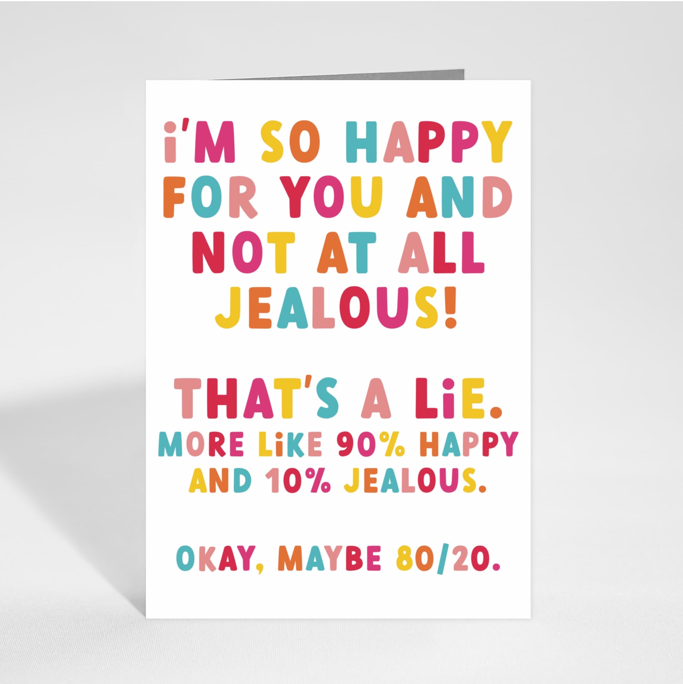 Congratulations Card I'm so Happy for You and Not at All - Etsy
