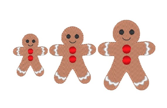 Mini Gingerbread Man Machine Embroidery Design 4 X 4 Hoop 3 | Etsy