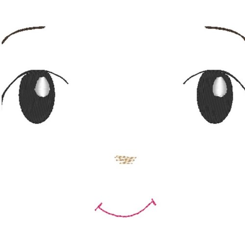 Doll Face With Freckles Embroidery File 3 Sizes INSTANT - Etsy
