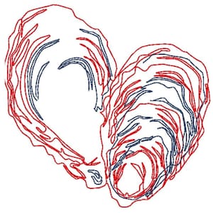 Oyster Machine Embroidery INSTANT DOWNLOAD 4-sizes 4 X 4 Hoop Sketch - Etsy
