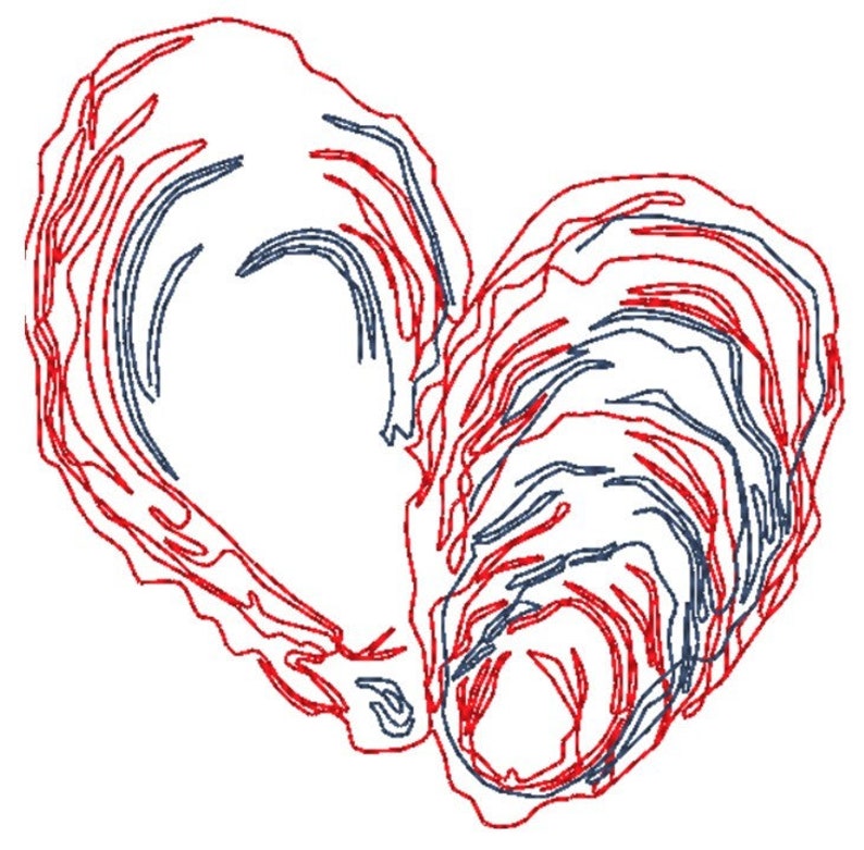 Oyster Machine Embroidery INSTANT DOWNLOAD 4-sizes 4 X 4 Hoop Sketch - Etsy