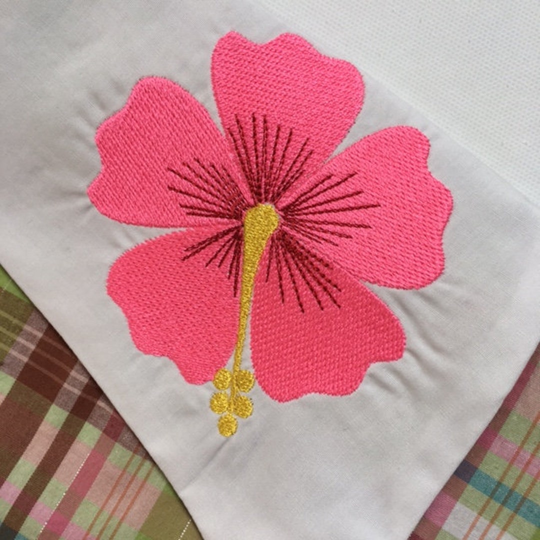 Hibiscus Embroidery Design Instant Download 4 X 4 Hoop - Etsy