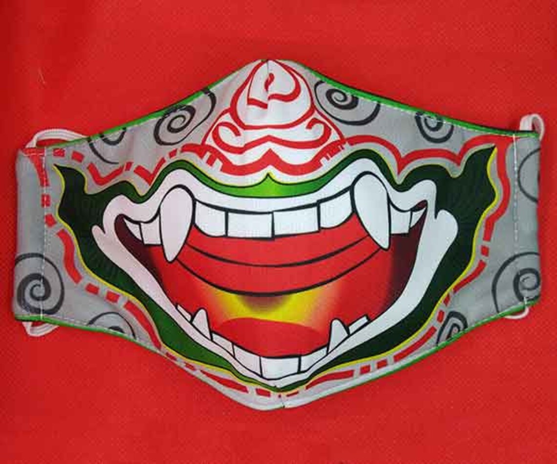 Buy Thai Mask 4 Patterns Thai Giant Face Printed Mask 3 Layers Online ...