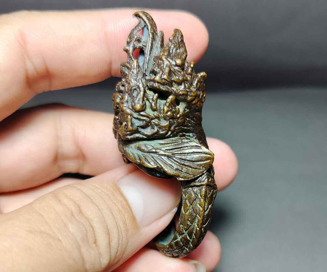 Thai Amulet Ring, Naga, Big Snake, Prayanak, Fortune, Inspires, Assets ...