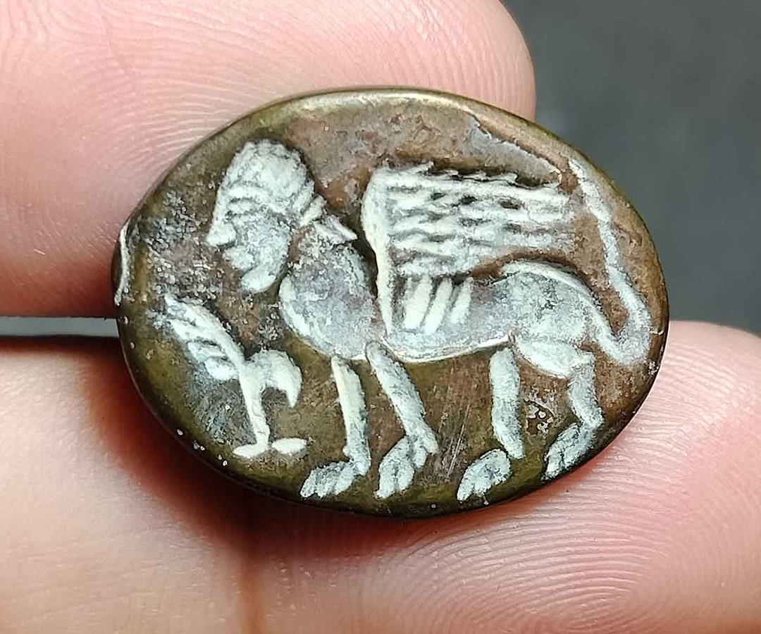 Vintage Collectible Old Bronze Intaglio Sphinx Stamp Seal - Etsy