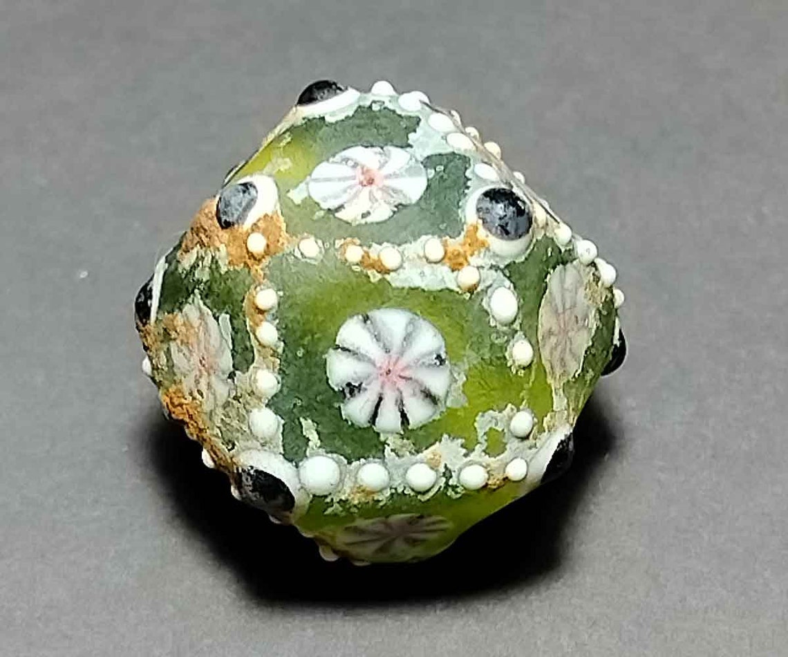 Collectible, Beautiful Glass Bead, Unique Rare, Prism Shape, Eye Bead ...
