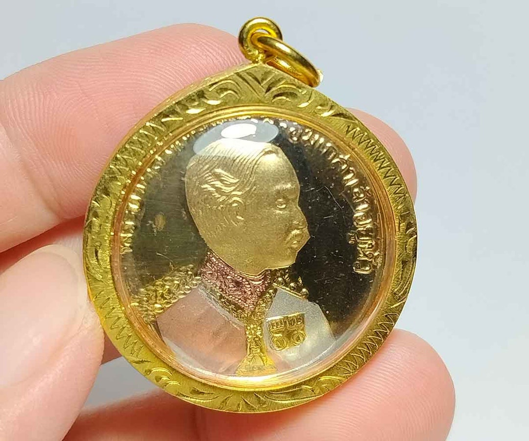 Thai Amulet Pendant, Thai King Rama V, Behine Krom Luang Chumphon ...