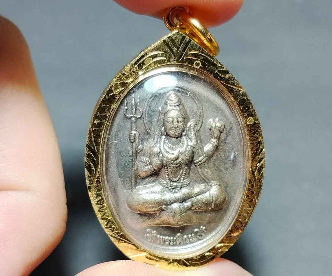 Thai Amulet Pendant, Lord Shiva, Uma Devi, Maha Deva, God Hindu ...