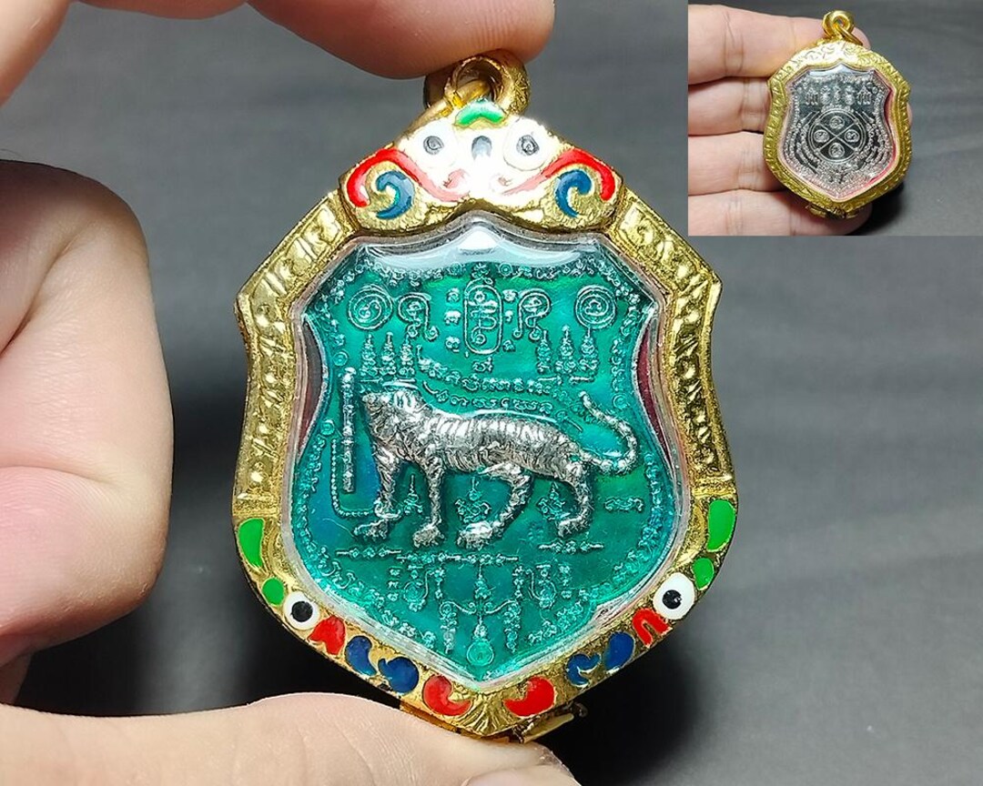 Thai Headless Tiger Amulet Coin Pendant, Luang Pho Chanae Chanthasaro ...