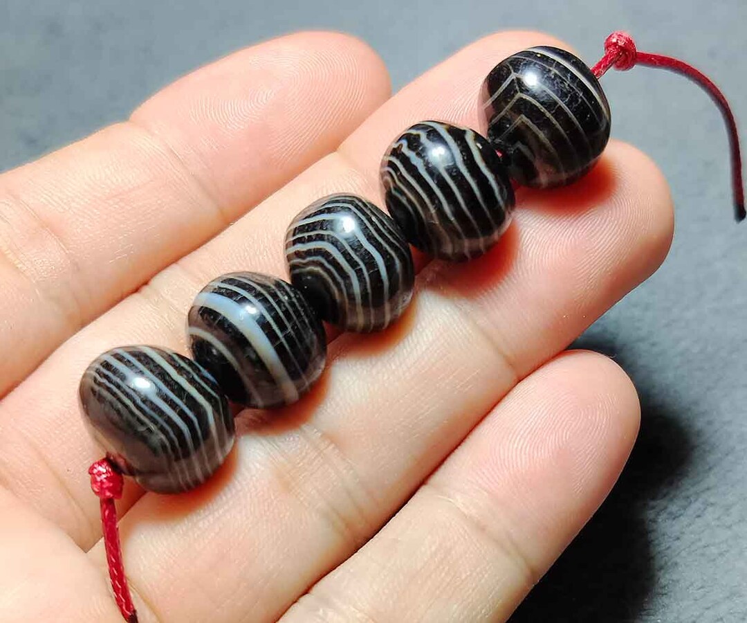 5 Pcs. Small Sulemani Bead, Suleimani Bead, Agate Bead, Amulet Talisman ...