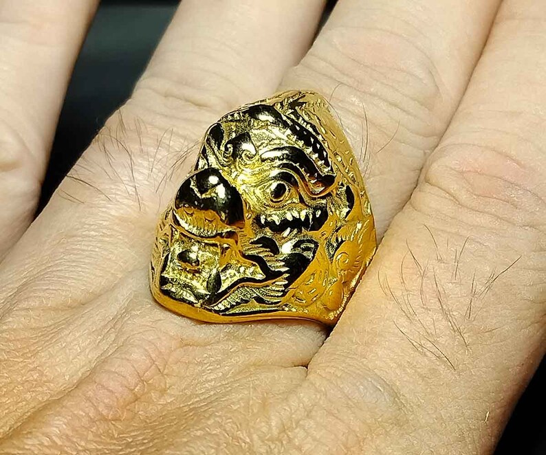 Thai Amulet Ring, Hanuman Monkey Face, Men's Ring - Etsy