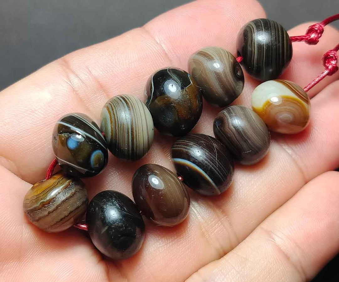 11 Pcs. Ethnic Vintage Beads, Tibet Beads, Multilayer, Agate Beads ...