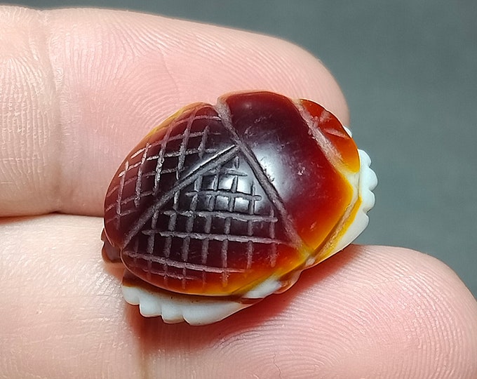 Collectible, Beautiful Bead, Egypt Style, Good Luck, Agate, Carnelian ...