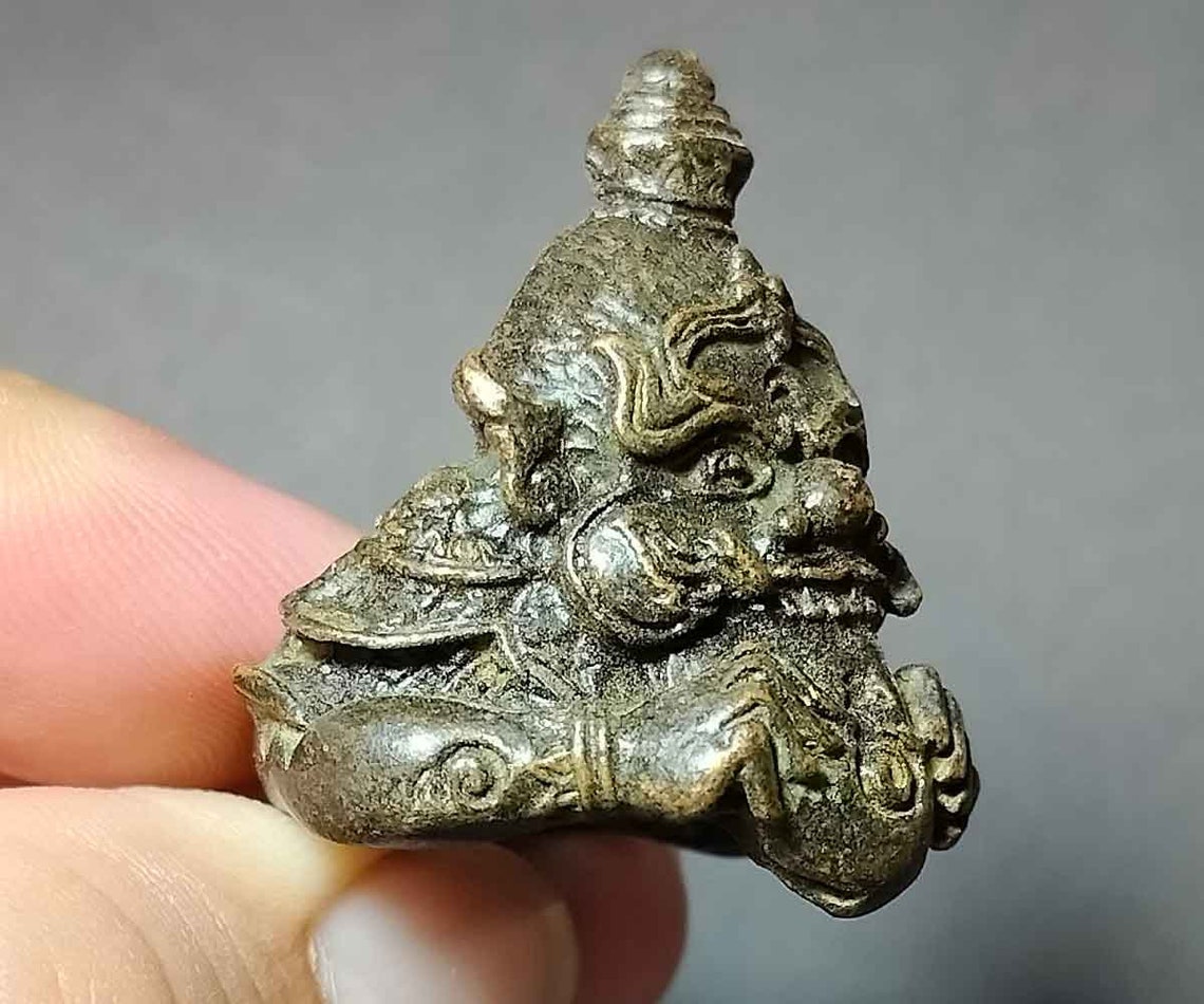 Talisman Vintage Thai Amulet Ring Rahu Om Jun Rahu Suriyan - Etsy