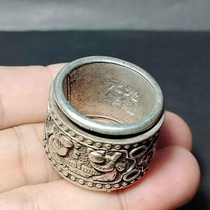 Tibetan Amulet Ring, Tibet Prayer Ring, Ethnic Ring, God, Human ...