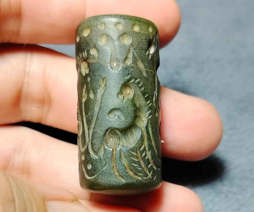 Collectible, Beautiful, Unique Rare, Green Stone, Agate, Intaglio ...