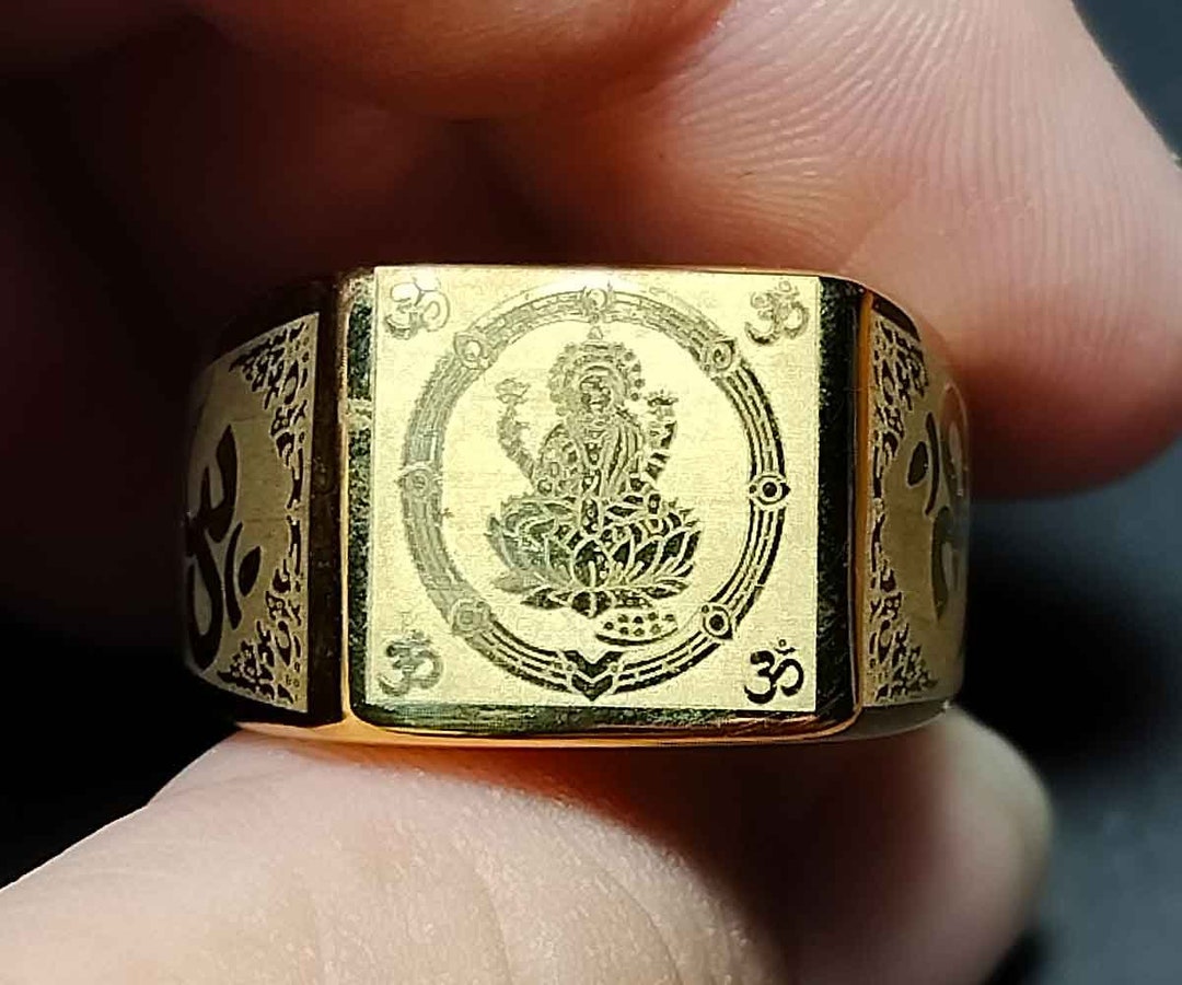Lakshmi Ring, Hindu Goddess of Wealth, Unisex Amulet - Etsy