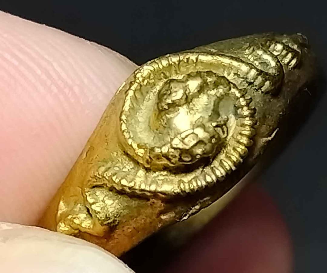 Thai Naga Snake Amulet Ring, Antique Bronze, Good Luck Charm - Etsy