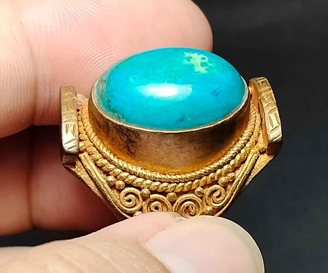 Vintage Tibet Ring, Beautiful, Tibetan, Turquoise, Stone, Unique Ring ...