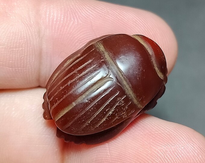 Collectible, Beautiful Bead, Egypt Style, Good Luck, Agate, Carnelian ...