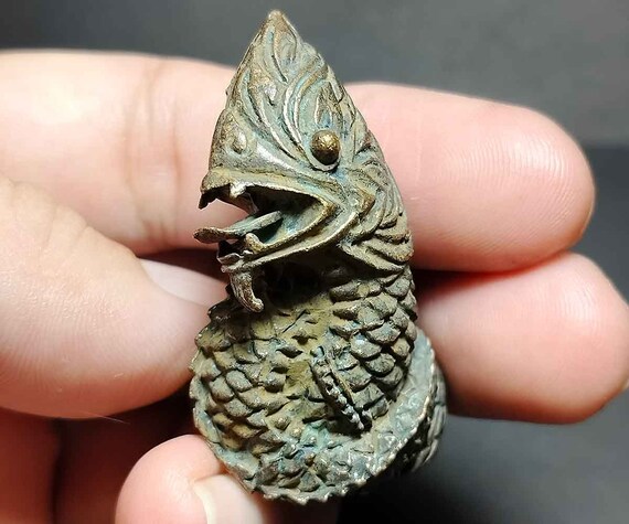 Thai Amulet Ring, Beautiful, Naga, Snake, Prayanak, F… - Gem