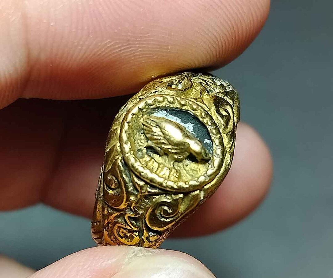 Thai Nok Khum Amulet Ring, Unisex Talisman for Luck & Protection, Size ...