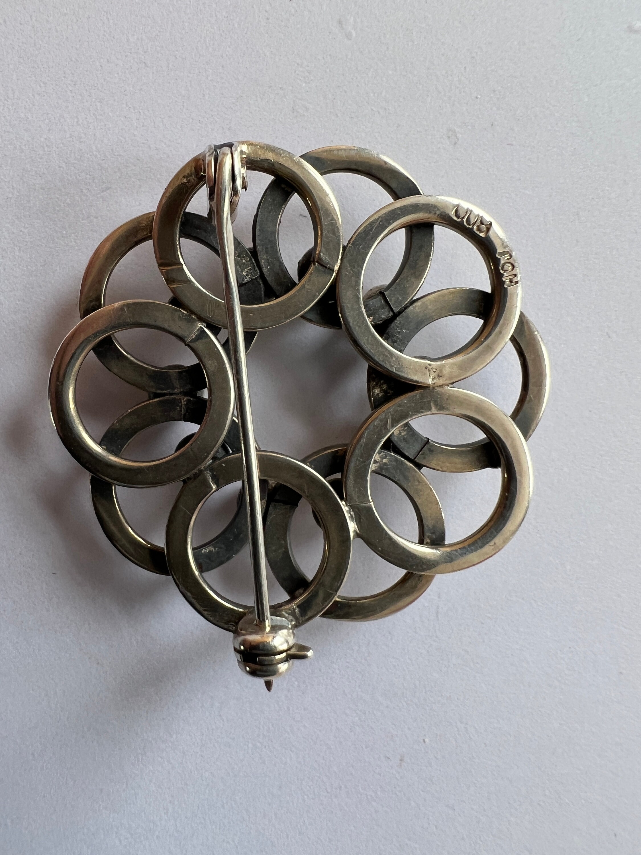 Broche en argent Hermann Ole Jacobsen du milieu du siècle - Etsy France