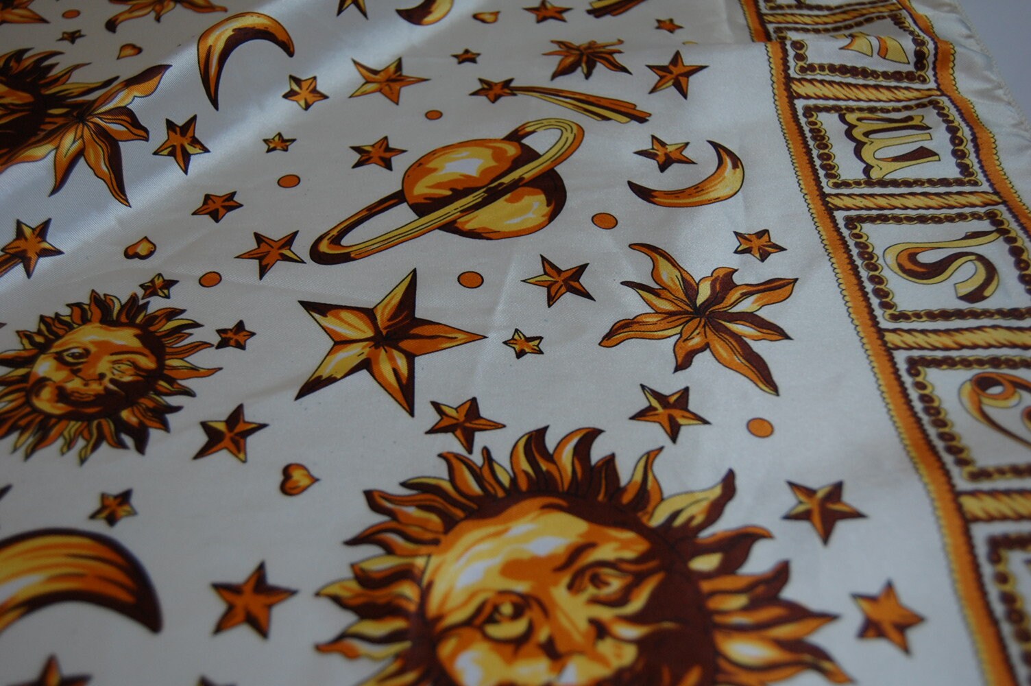 Vtg Gianni Versace Solar System Horoscope Astrology Zodiac Sign Graphic ...