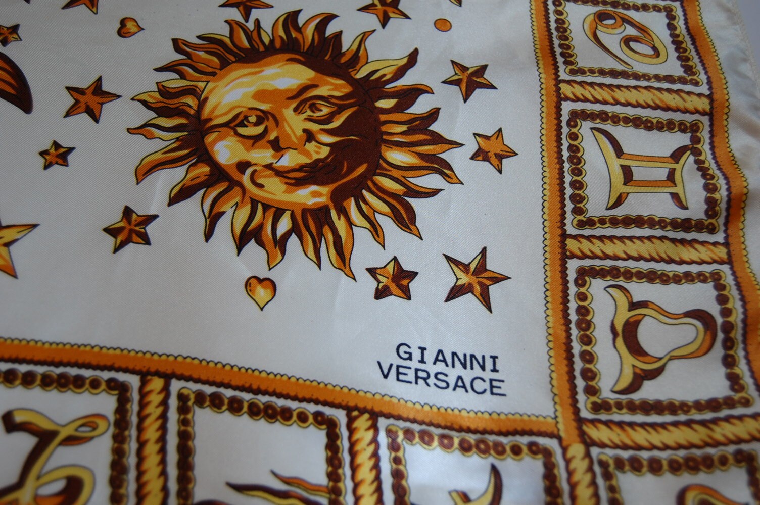 Vtg Gianni Versace Solar System Horoscope Astrology Zodiac Sign Graphic ...