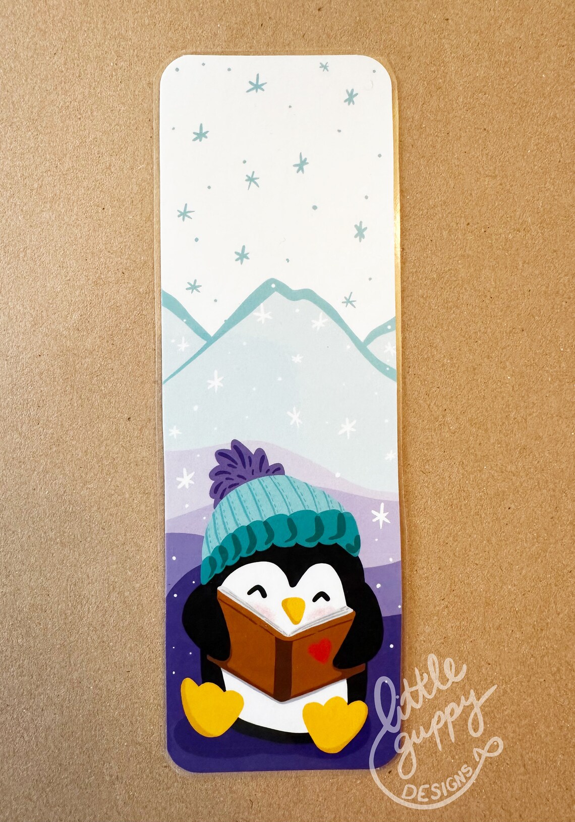 Winter Penguin Bookmark and Holographic Sticker Set - Etsy