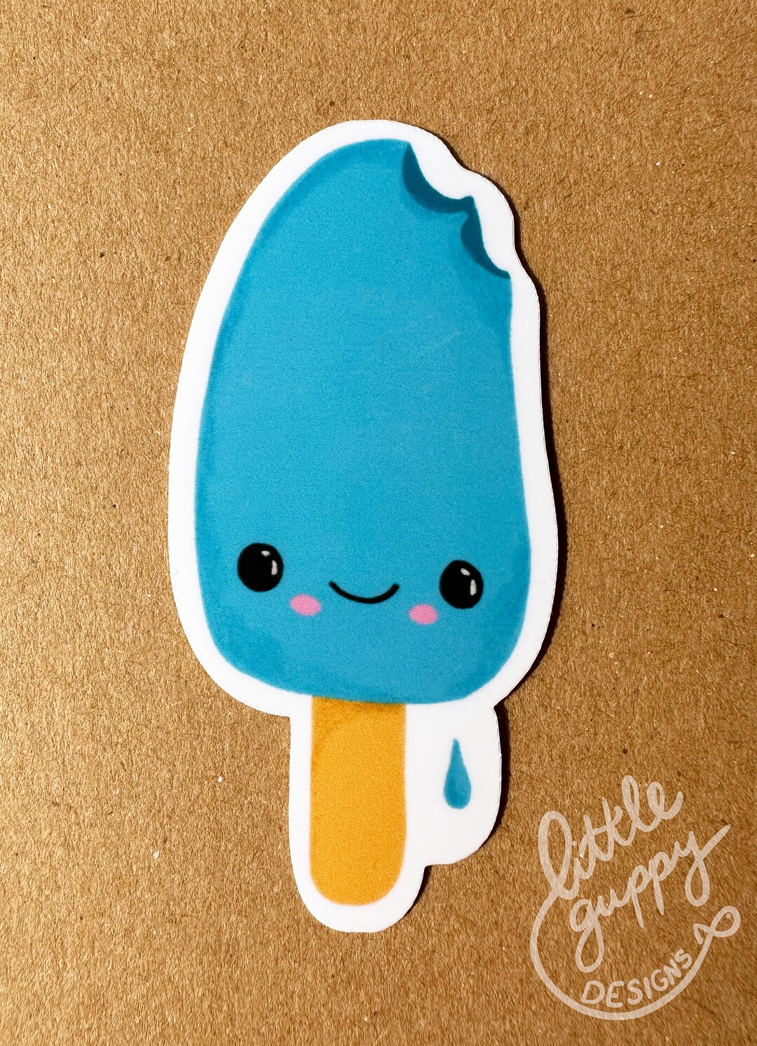 Cute Happy Popsicle Glossy, Vinyl Sticker for Your Water Bottle, Laptop ...