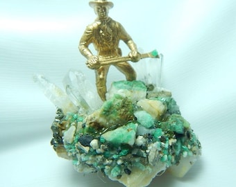 Gold miner figurine | Etsy