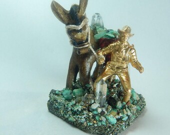 Gold miner figurine | Etsy