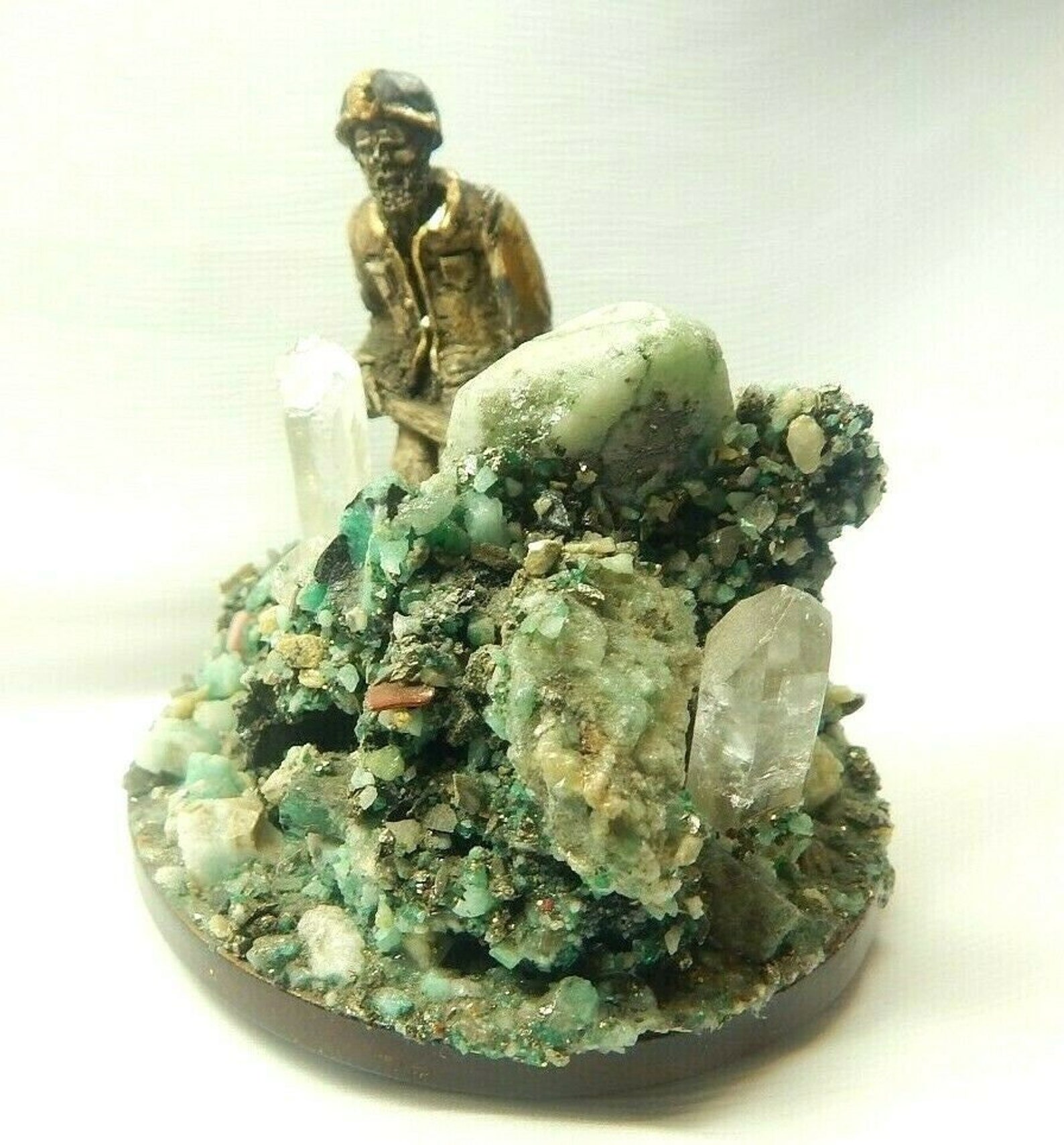 Colombian Emerald Miner Natural Rough Mineral Beryl and Quartz 259 Grs ...