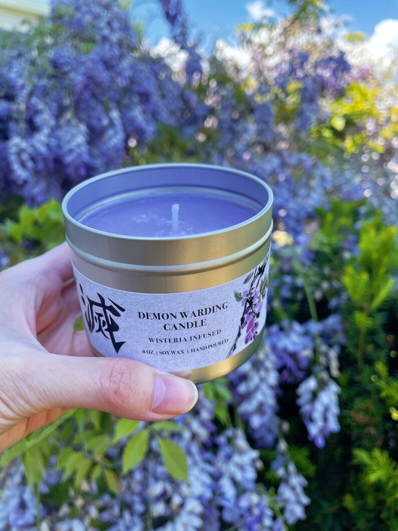 Demon Warding Candle Wisteria Soy Wax - Etsy