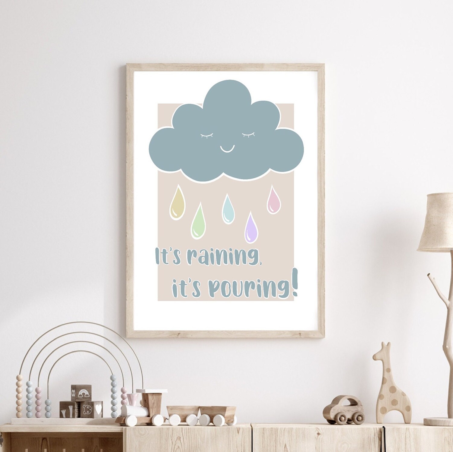 Its Raining, Its Pouring Digital Download Print for Nursery and Childs ...