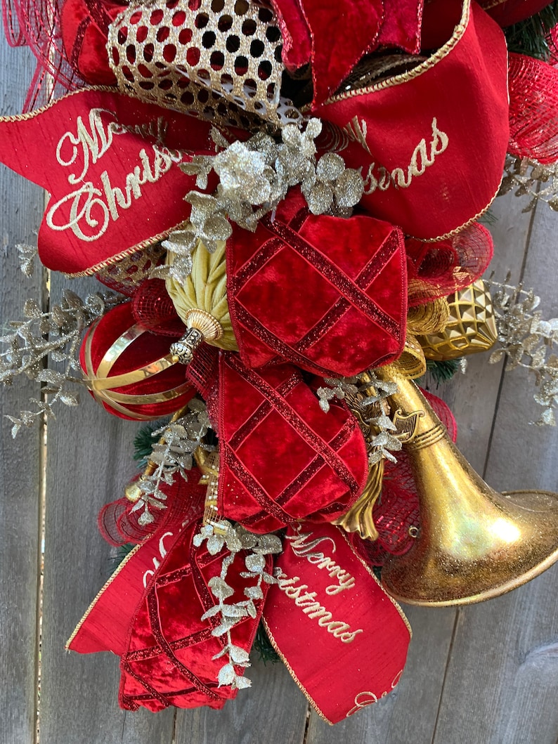 Elegant Swag Elegant Wreath Double Door Swag Christmas | Etsy