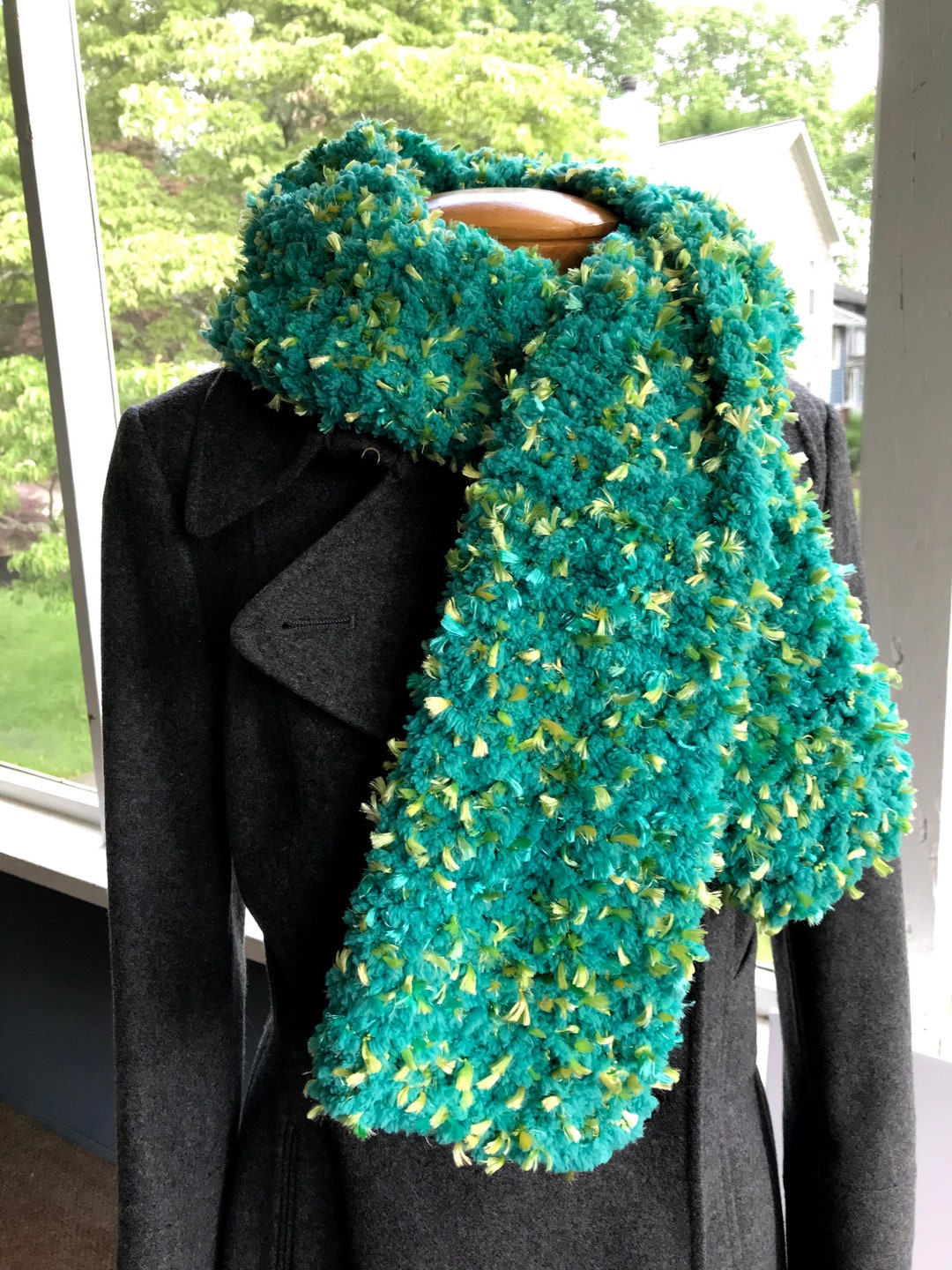 Fuzzy Scarf - Etsy