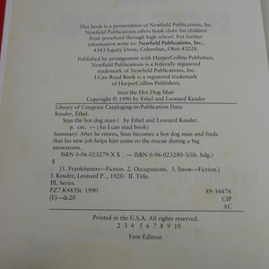 Stan the Hot Dog Man 1990 by Ethel and Leonard Kessler - Etsy