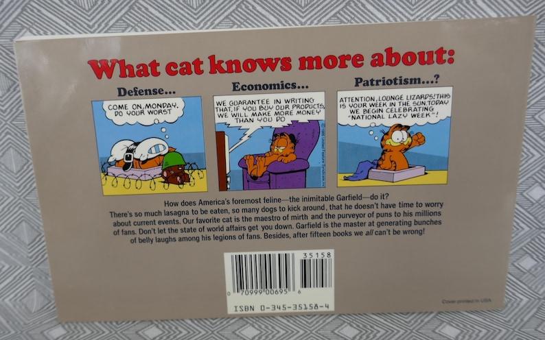 Garfield World-wide (1988) by Jim Davis - His 15th Book - Vintage 1980s ...